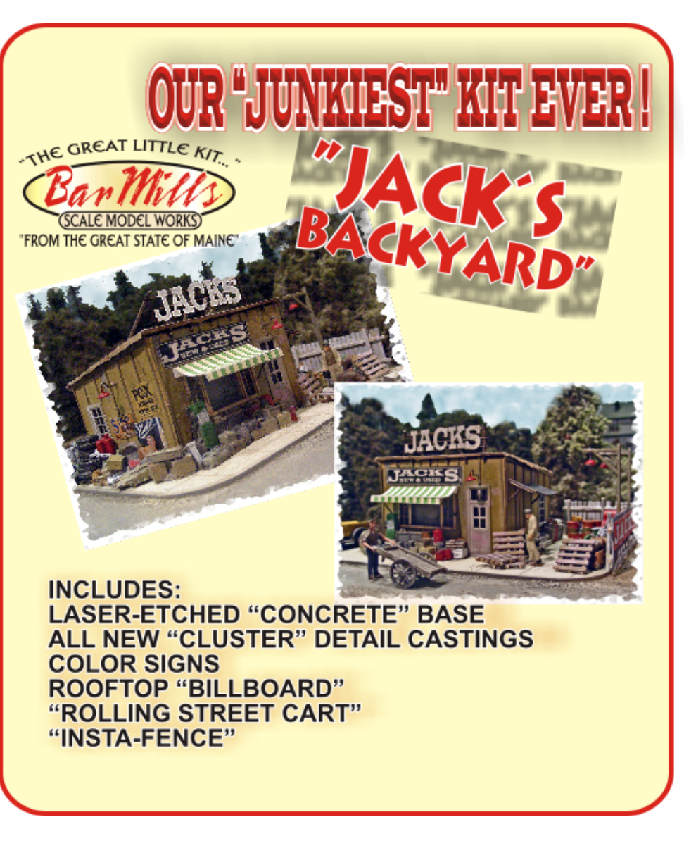 Bar Mills Scale Model Works 542 Jack's Backyard Kit HO Scale ...